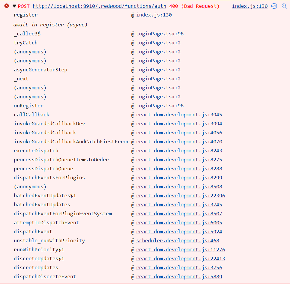 Error Received During Webauthn Registration Setup Get Help And Help Others Redwoodjs Community